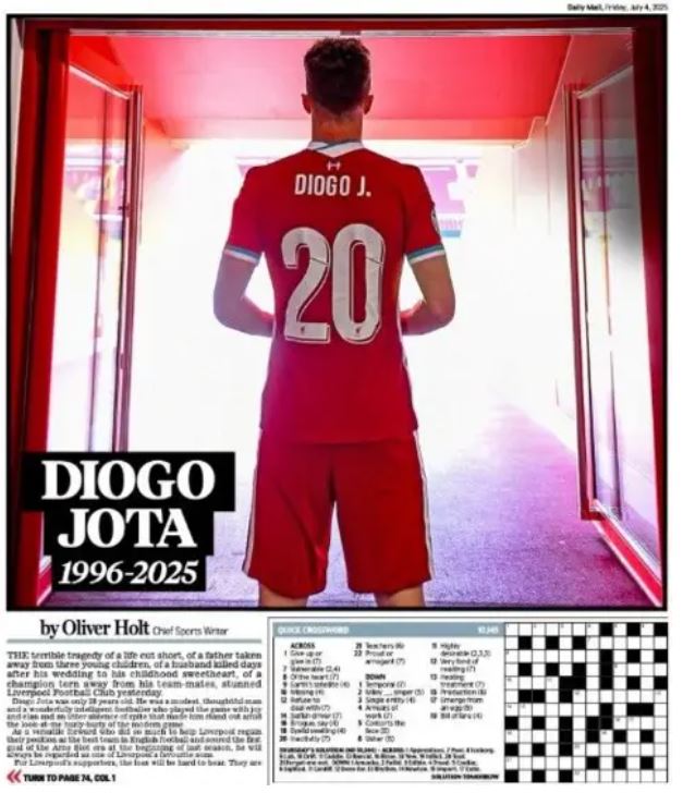 Liverpool en Engelse kranten eren Diogo Jota: 'Een bescheiden superster'