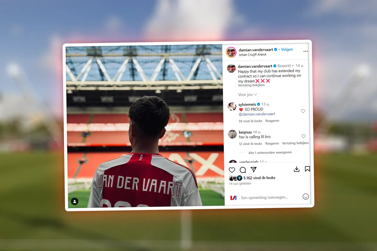 Damián van der Vaart wordt beloond met contractverlenging bij Ajax